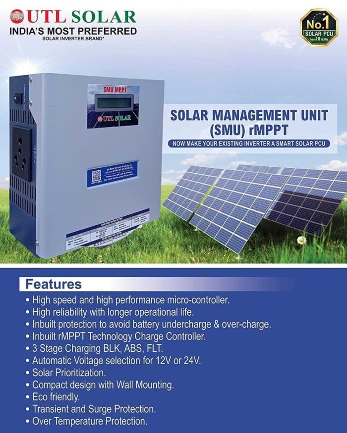 UTL 12V/24V 40AMP rMPPT Solar Charge Controller SMU at Best Price