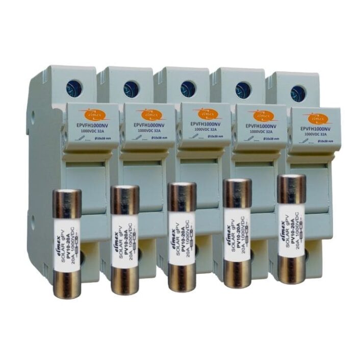 Buy Elmex 20A DC Fuse With 32A Fuse Holder at Best Price (5 Fuse Set)