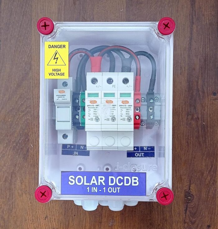 Kenbrook Solar DCDB 1 in 1 Out Inbuilt Elmex DC Fuse 20A, Elmex SPD ...