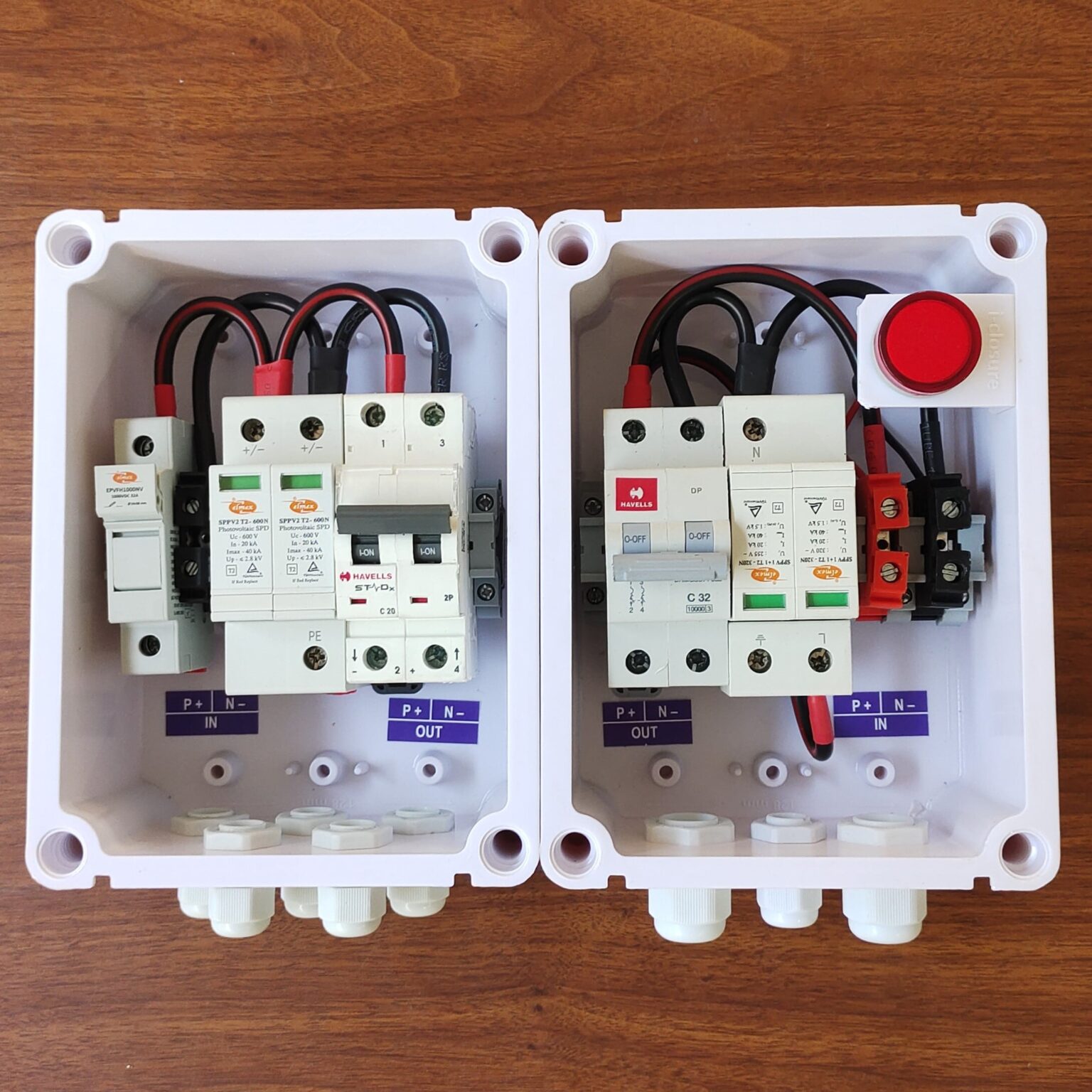 Kenbrook Solar ACDB Box Single Phase 32A 320V SPD With indicator + DCDB ...