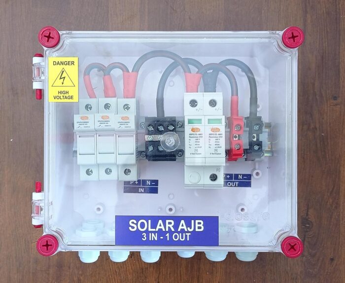 Kenbrook Solar AJB DCDB 3 in 1 out 600V Inbuilt 3 x 20A Elmex Fuses ...