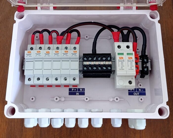 Kenbrook Solar AJB DCDB 6 in 1 Out 600V Inbuilt 6 x 20A Fuses, 600V SPD ...