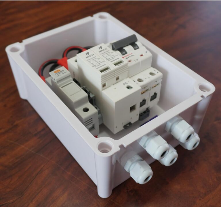 Kenbrook Solar ACDB Box Single Phase 32A 320V SPD Havells , Indicator ...