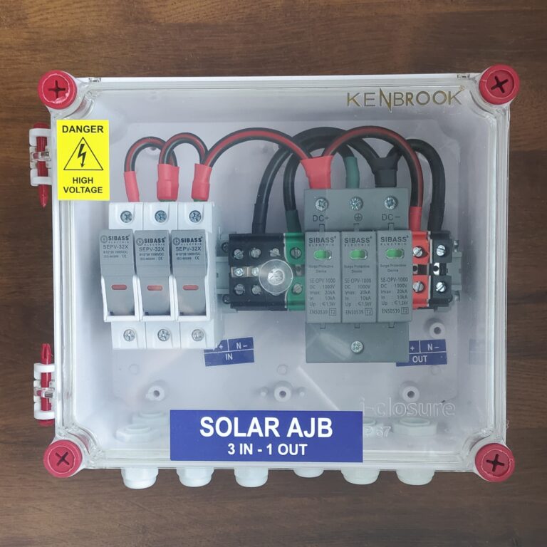 Kenbrook Solar AJB DCDB 3 in 1 Out 1000V Inbuilt 3 x 20A Sibass Fuses ...