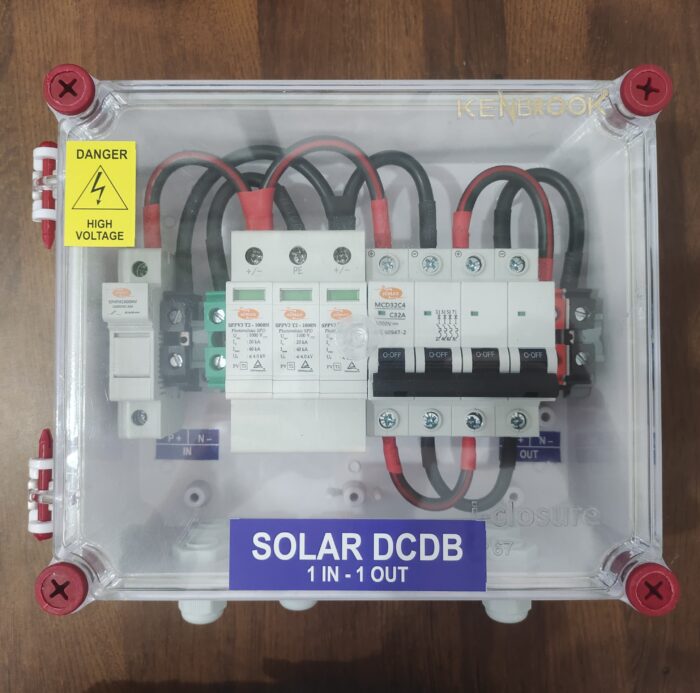Kenbrook Solar DCDB 1 in 1 Out Inbuilt Elmex DC Fuse 20A, Elmex SPD ...