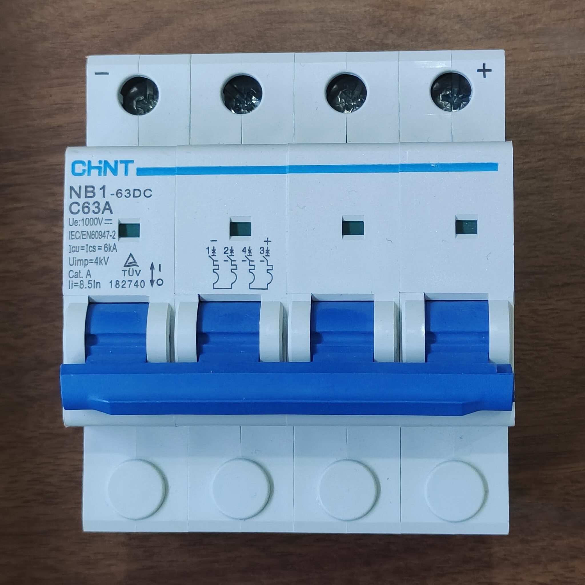 Buy 63A Chint DC MCB 4 Pole 1000v at best price in India - Kenbrook Solar