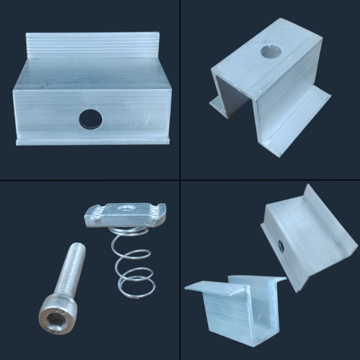 Buy 40mm for 1 Panel End, Mid Clamp Set at Best Price in India ...