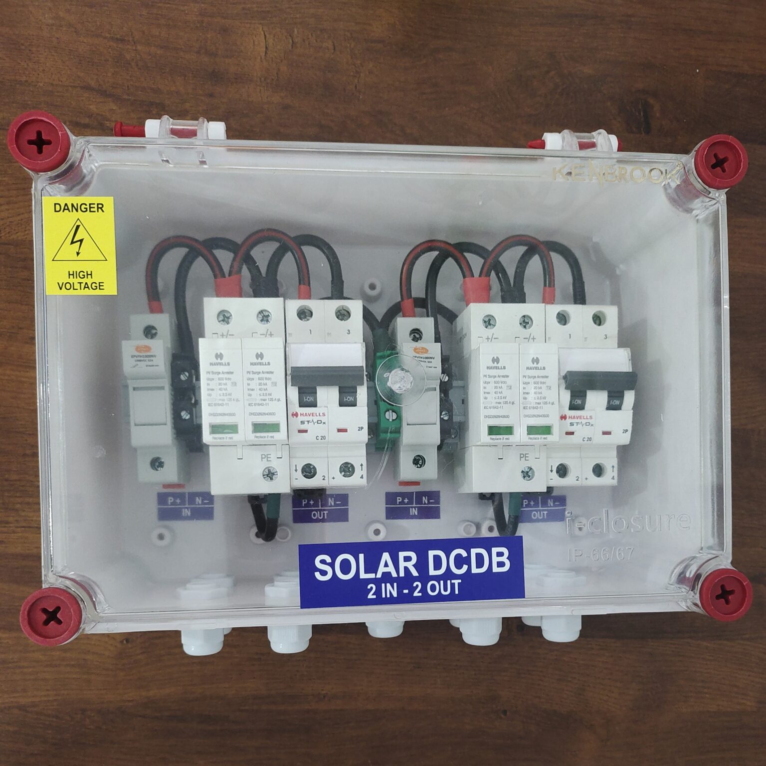 Buy DCDB 2 in 2 out 600V with MCB at Best Price in India - Kenbrook Solar